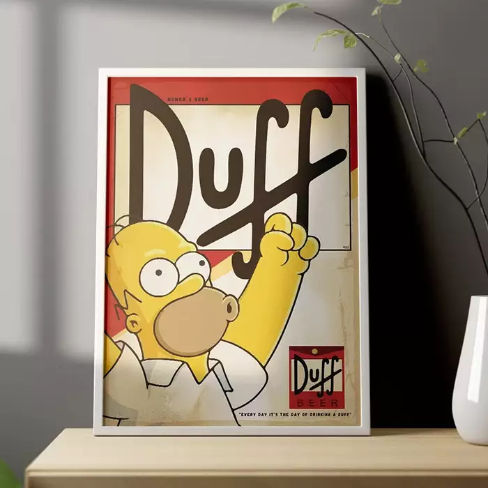 Homer Beer Duff Vintage Com Textura 4780
