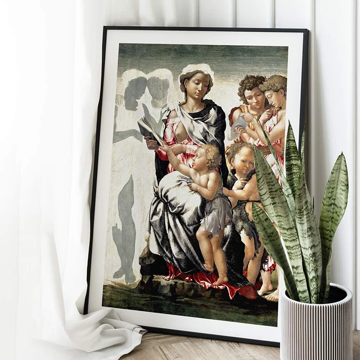 Quadro Decorativo A Madonna De Manchester Obra Do Artista Michelangelo 5268